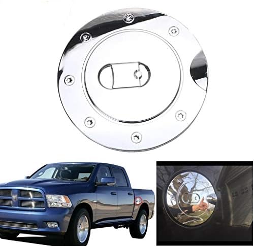 Triple Chrome Fuel Tank Cap Gas Door Cover for 2009-2017 Dodge Ram 1500 ...