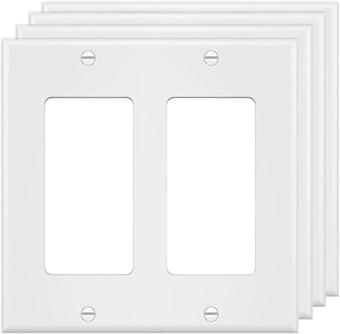 2-Gang Decorator Wall Plate Cover Double Switch Outlet Electrical ...