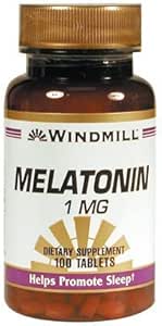 Amazon.com: Windmill- Melatonin, 1mg, 100 Tablets (Pack 1) : Health ...