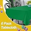 Amazon.com: tujol Green 6 Pack Plastic Table Cloth 54" x 108 ...
