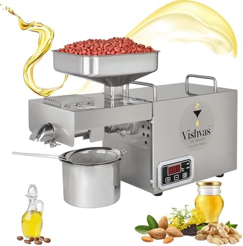 Vishvas Oil Maker Machine For Home Use Vi-582Tc 600 Watts Cold Oil ...