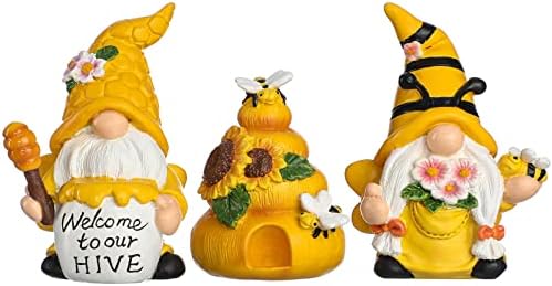 Amazon.com: Hodao Spring Garden Gnomes Decorations Honey bee Gnome ...