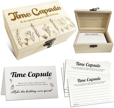 Amazon.com: Dwsiplytg Baby Time Capsule Box 1st Birthday, Time Capsule ...