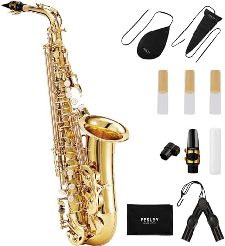 Amazon.com: Fesley Saxophone E Flat Alto Saxophone: Saxofón Alto for ...