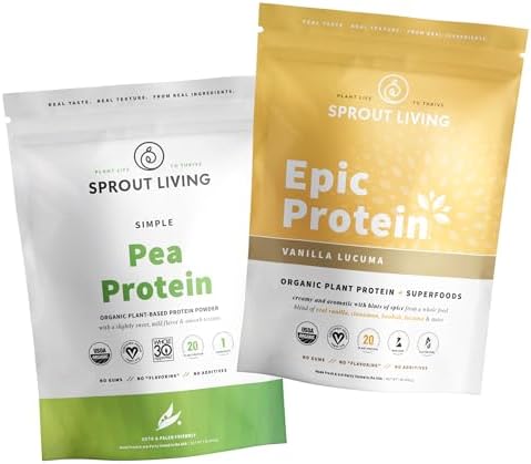 Amazon.com: Sprout Living Epic Protein Vanilla Lucuma + Simple Pea ...