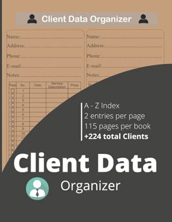 Client Data Organizer: A to Z Index To Record and Track Client ...