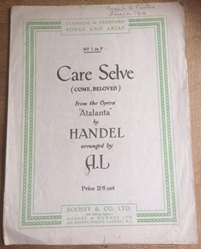 Care Selve from "Atalanta" (High): G F Handel: Amazon.com: Books