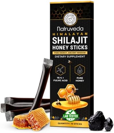 Amazon.com: Natruveda, Himalayan Shilajit Honey Sticks for Men & Women ...