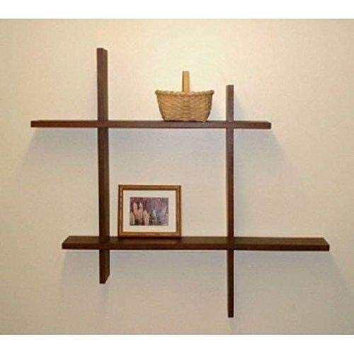 Beautiful MDF Fancy Wall Decor Rack Shelves wallnut Brown : Amazon.in ...