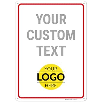 Amazon.com: Custom Parking Sign, Personalized Text and Logo For ...