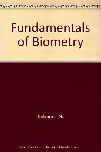 Fundamentals of Biometry: Balaam, L. N.: 9780470045718: Amazon.com: Books