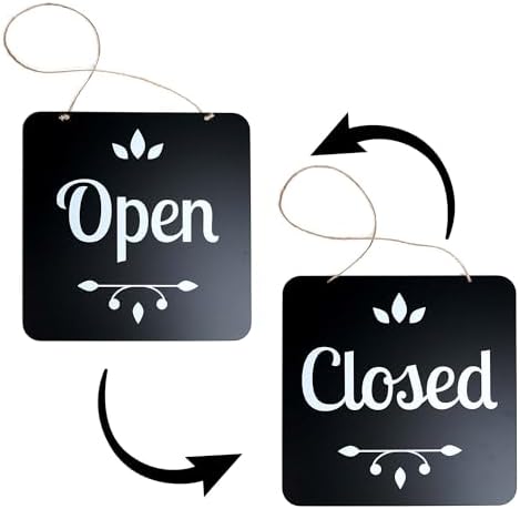 Amazon.com : HiNeon Aluminum Open Closed Sign For Business Window Door ...