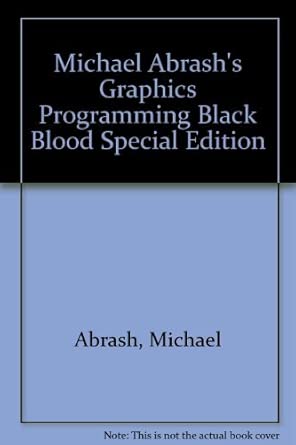 Michael Abrash's Graphics Programming Black Blood Special Edition : Amazon.es: Libros