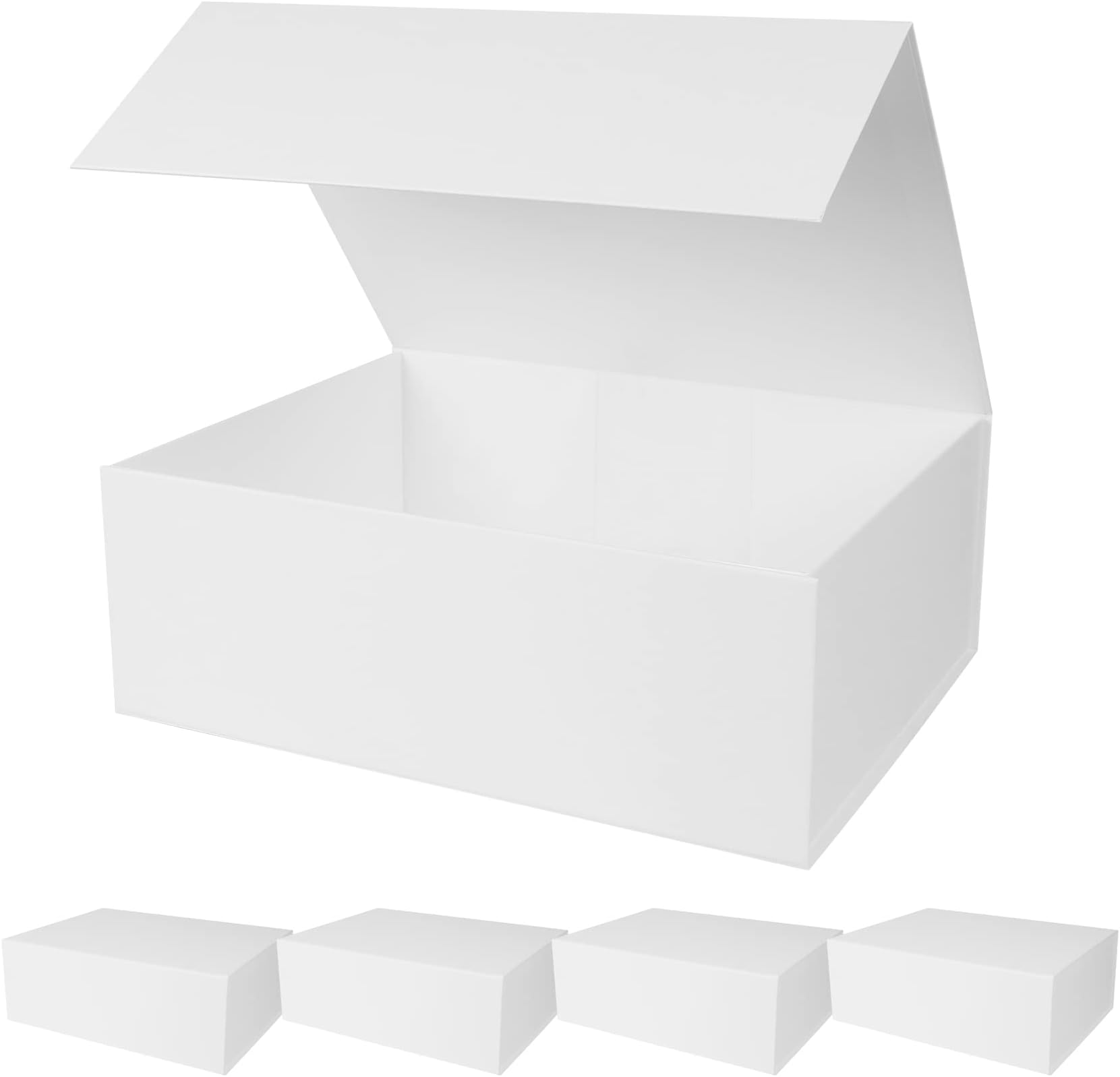 Amazon.com: Deep Square Cardboard Box with Lid, 10x10 inch, White Deep ...