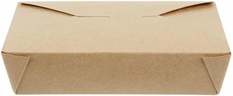 Amazon.com: To Go Food Containers 50 Pack - Kraft Microwavable Folded ...
