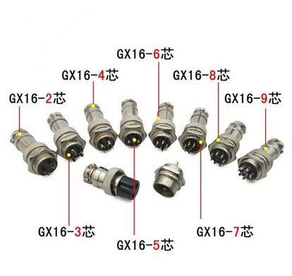 Amazon.com: Gimax Connector GX16-8T DF16 8P 16MM Gold-plated Female and ...
