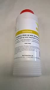 Sanitaire Emergency Clean-up Powder 240g Shaker tub Vomit Urine Blood ...