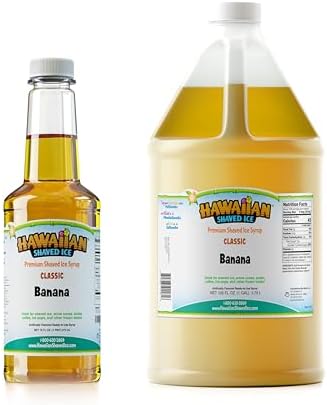 Amazon.com: Hawaiian Shaved Ice Syrup Pint, Banana Flavor, bundled with ...