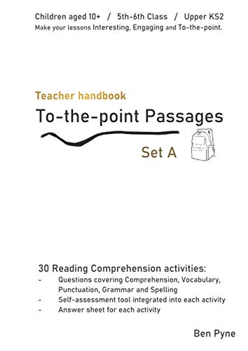 Amazon.com: To-the-point Passages [Set A] Teacher Handbook: Reading ...