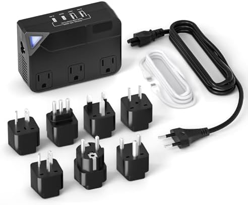 Amazon.com: Universal 100V-220V Travel Converter, 250W Travel Voltage ...