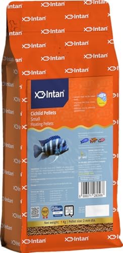 Intan Aquatic Cichlid Pellets Fish Food | Small Floating Pellets for ...