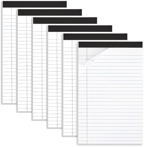 Amazon.com : EOOUT 5" x 8" Legal Pads, 6 Pack College Ruled Writing ...