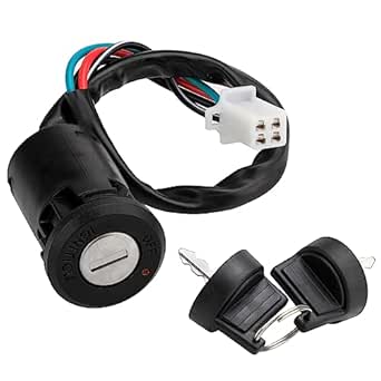 Amazon.com: Smotrcc 4 Pin Ignition Key Switch Set with Cap Repalacement ...