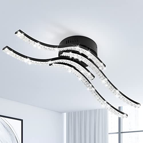 Zewanny LED Acrylic Ceiling Light 4 Built-in LED Boards,Flush Mount ...