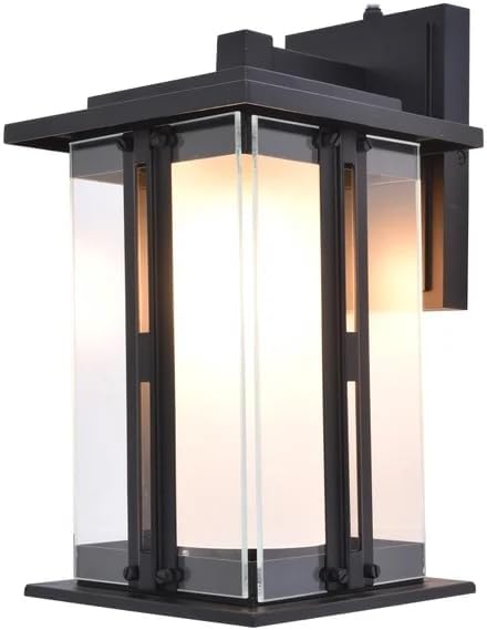 Amazon.com: LUTEC Craftsman Style Outdoor LED Wall Lantern, Matte Black ...