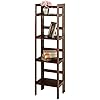 Amazon.com: Pemberly Row 4-Tier Folding Transitional Solid Wood Book ...