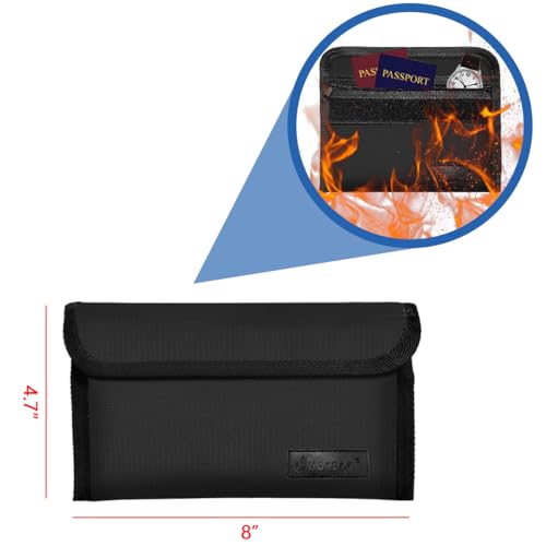 Snapklik.com : Small Fireproof Bag, Non-Itchy Fireproof Money Bag ...