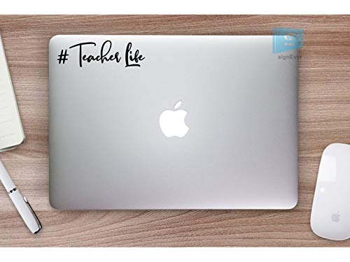 SIGN EVER Teacher Life Stickers for Laptop Trackpad 15.6 14 13 Inches ...