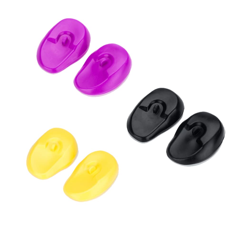 Amazon.com : 3 Pairs Soft Silicone Hair Dye Earmuffs Hair Coloring Ear ...
