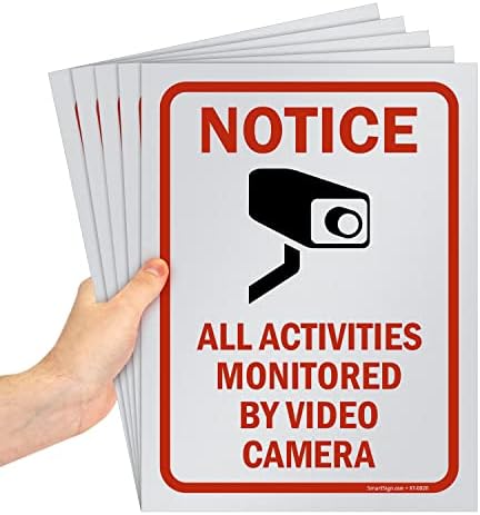 Amazon.com: SmartSign (Pack of 5) 12 x 9 inch “Notice - All Activities ...