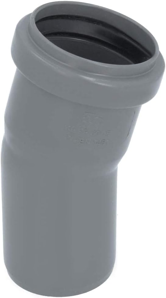HT Rohr Bogen Grau Ø DN 50 mm 15 Grad | Abwasser Winkel Kunststoff ...