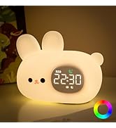 Amazon.com: Bunny Alarm Clock with Night Light for Kids with Sleep ...