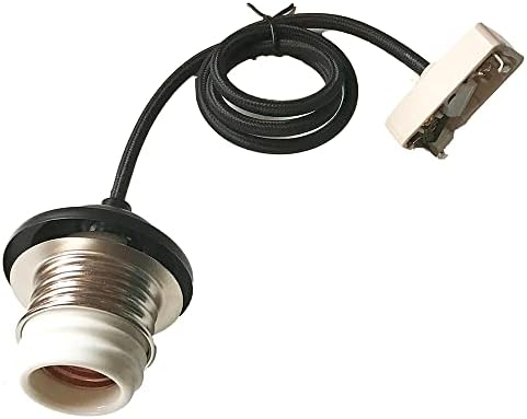 Amazon.co.jp : E26 ペンダントソケット 1灯用 引っ掛けシーリング用 LED対応 HGK-9402-BK/WH (Black) : ホーム＆キッチン