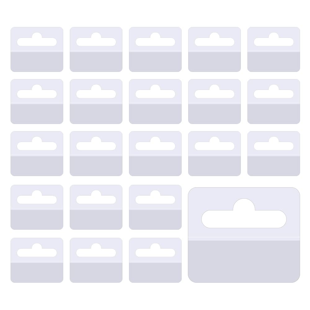 HLIWS 150 Pcs Clear Hanging Tab Hooks Display,Slot Hole Self Adhesive ...