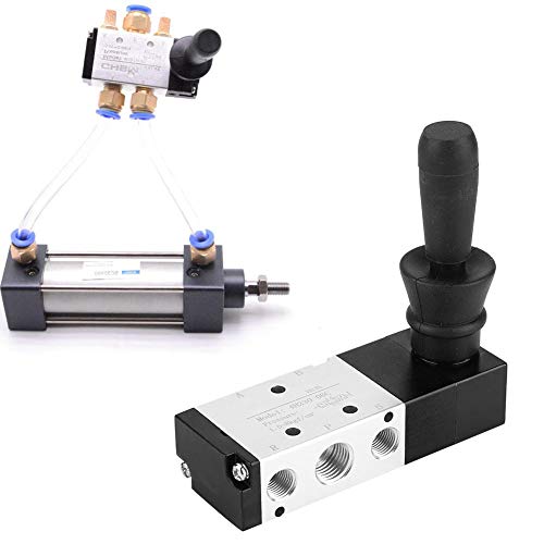 Pneumatic Manual Control Valve 5 Port 3 Position Hand Lever Valve 0~0 ...