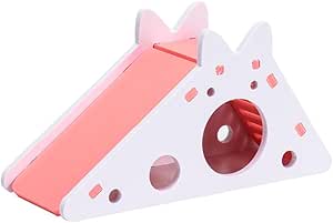 Amazon.com : BOSREROY House with Ladder Hamster Hideout Cute Pet Slide ...