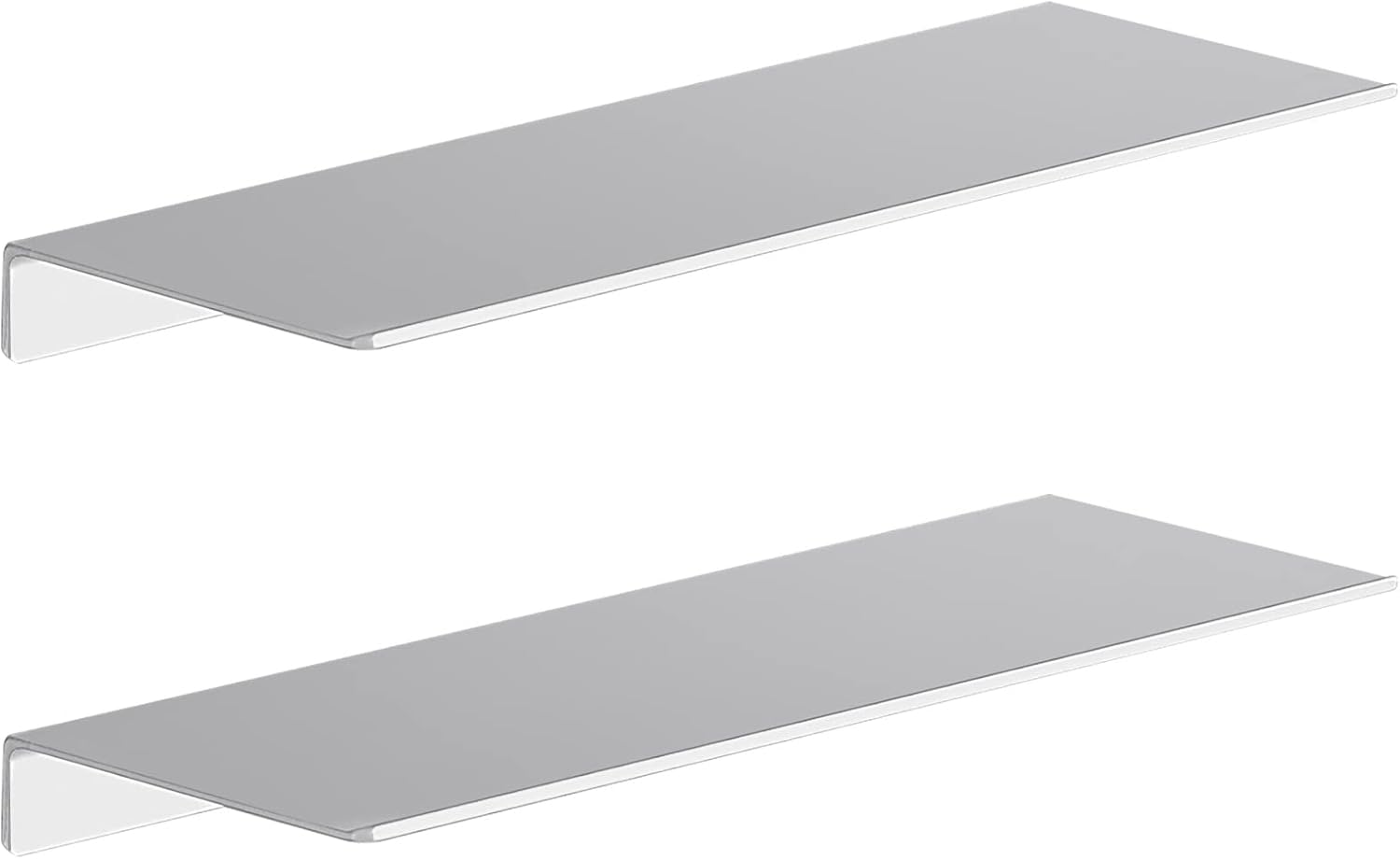 Amazon.com: Danpoo Adhesive Floating Shelves for Wall Storage, Metal ...