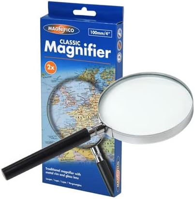 Magnifying Glass for Reading - Handheld Magnifier with Real Glass Lens ...