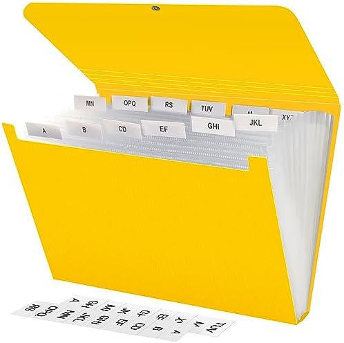 Amazon.com : Mutsitaz Color File Folder, 13 Pockets Accordion File ...