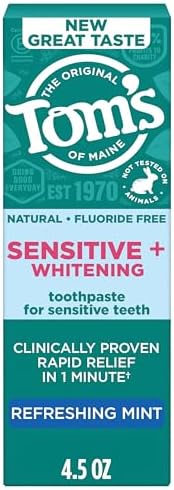 Amazon.com: Tom’s of Maine Sensitive Plus Whitening Fluoride Free ...