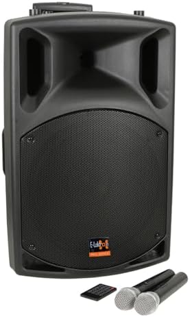 E-Lektron EL38-M UHF 900W 15" inch Bluetooth Wireless linkable Loud ...
