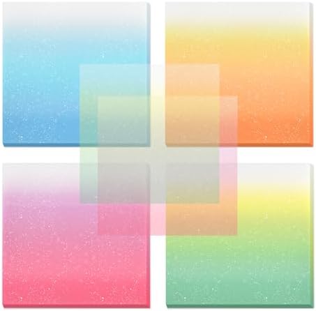 Amazon.com: Transparent Sticky Notes, 12 Pads Glitter Clear Sticky ...