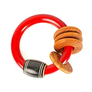 Happy Bears Bangle Rattle | Ring Wooden Rattle for Baby Infants Newborn ...