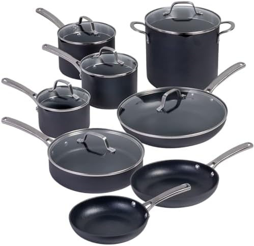 Amazon.com: Calphalon Premier Space-Saving Stackable 8 Piece Pot and ...