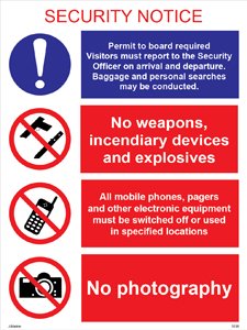 IMO Sign. Sign ISPS Code Security Notice, 3138. 400X300MM.: Amazon.com ...