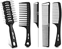 Amazon.com : SALONSILK 4PCS Professional Comb Set, Wide Tooth Rat Tail ...